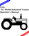 Case “CI” Model Industrial Tractor Operator’s Manual | A Factory book Store